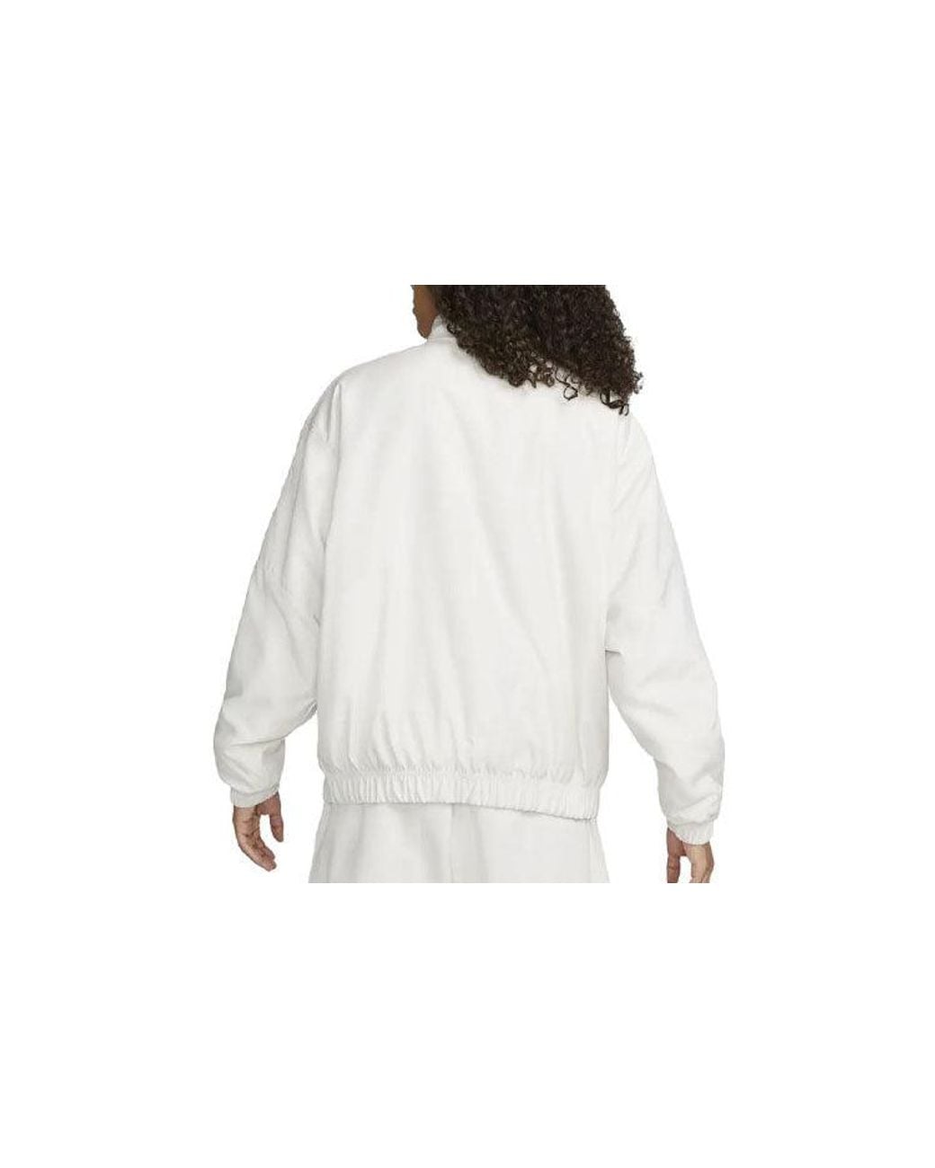 Nike Swoosh Satin Bomber Jacket Asia Sizing 'Phantom' in White for Men ...