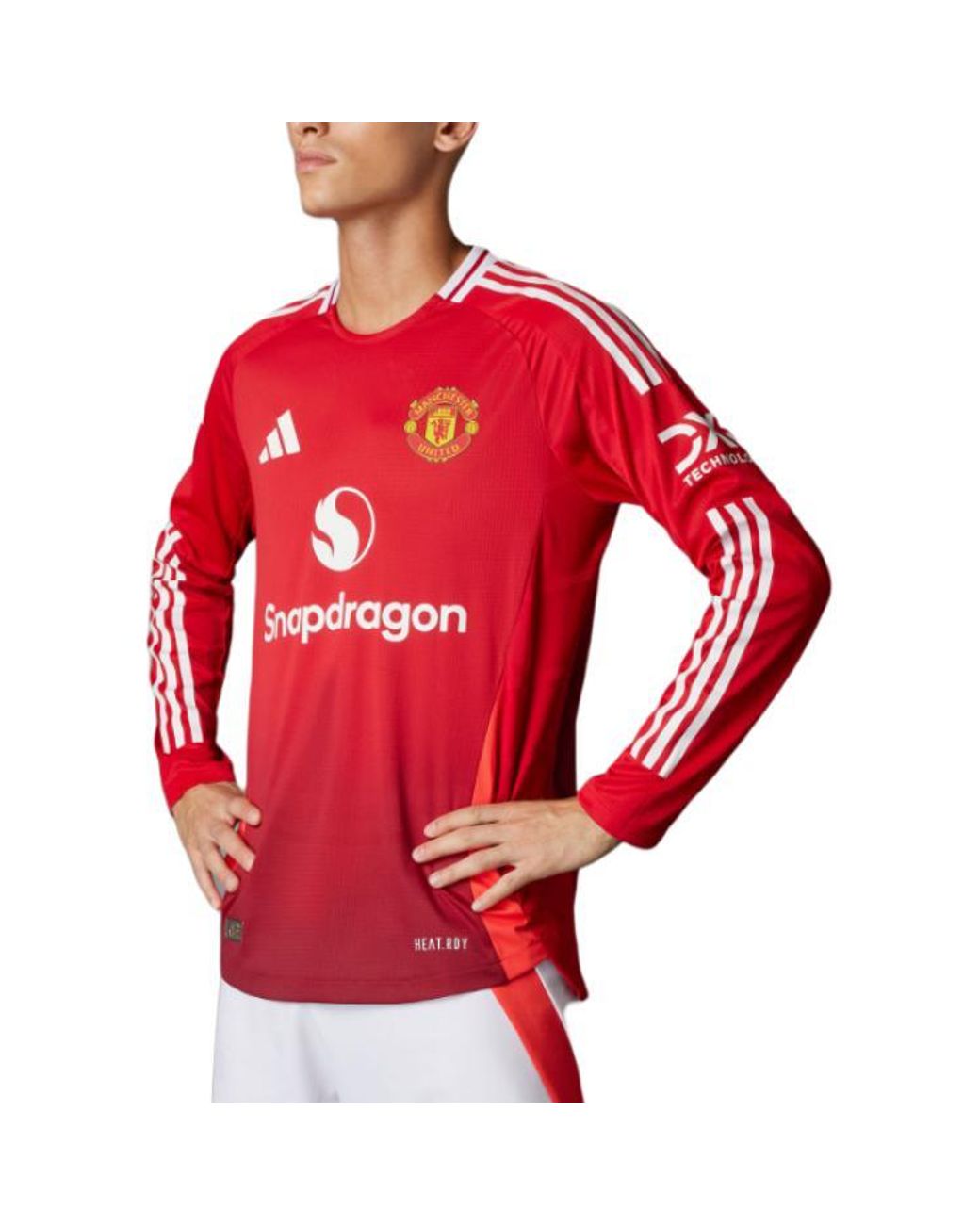adidas Manchester United 24/25 Long Sleeve Authentic Home Soccer Jersey ...