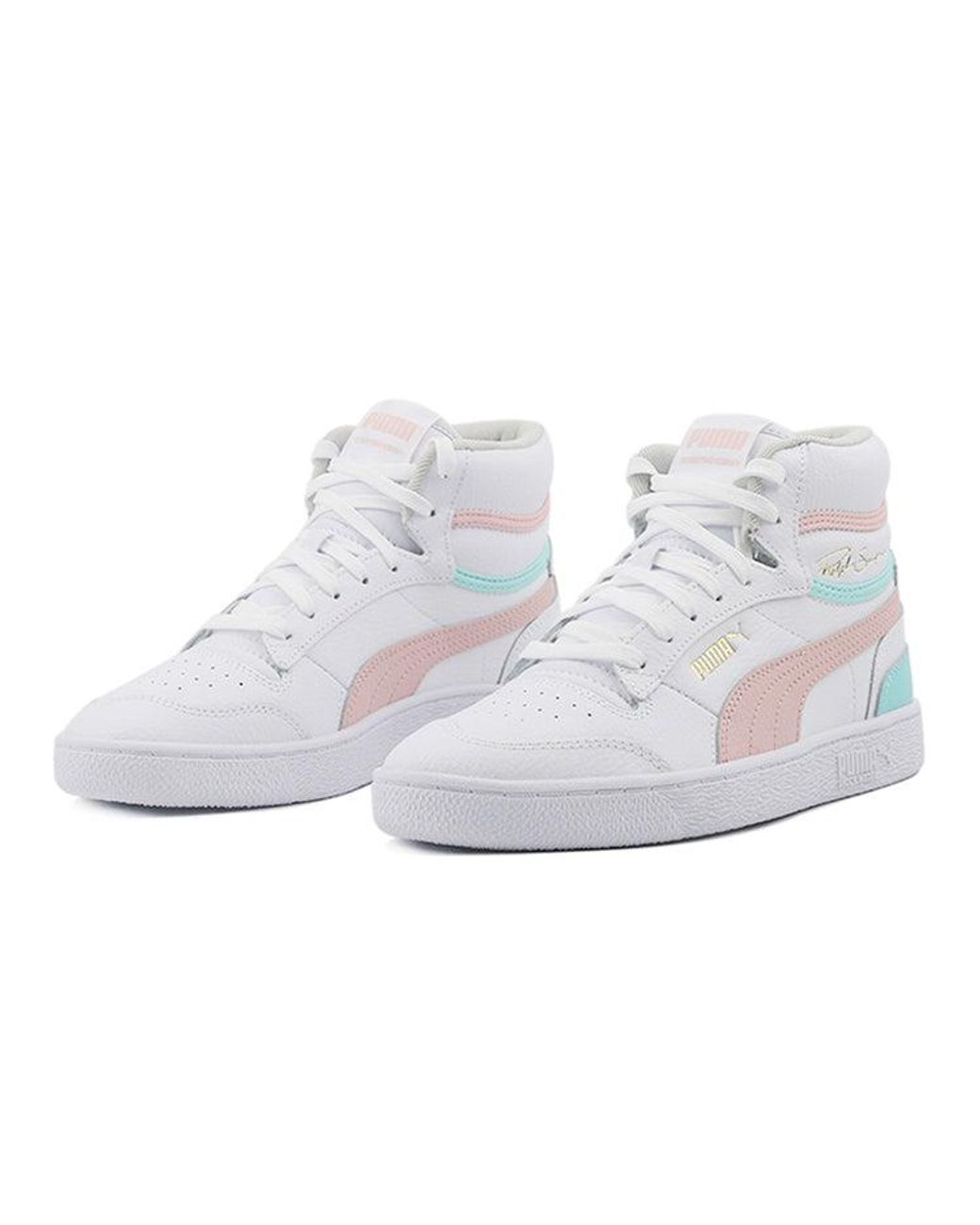 PUMA Ralph Sampson Mid K Mid-Top Sneakers in White for Men | Lyst