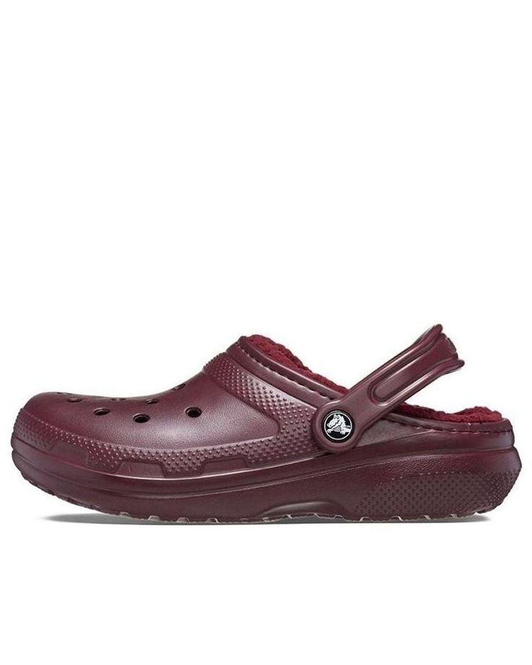 Crocs™ Classic Lined Clogs 'Dark Cherry' in Brown | Lyst
