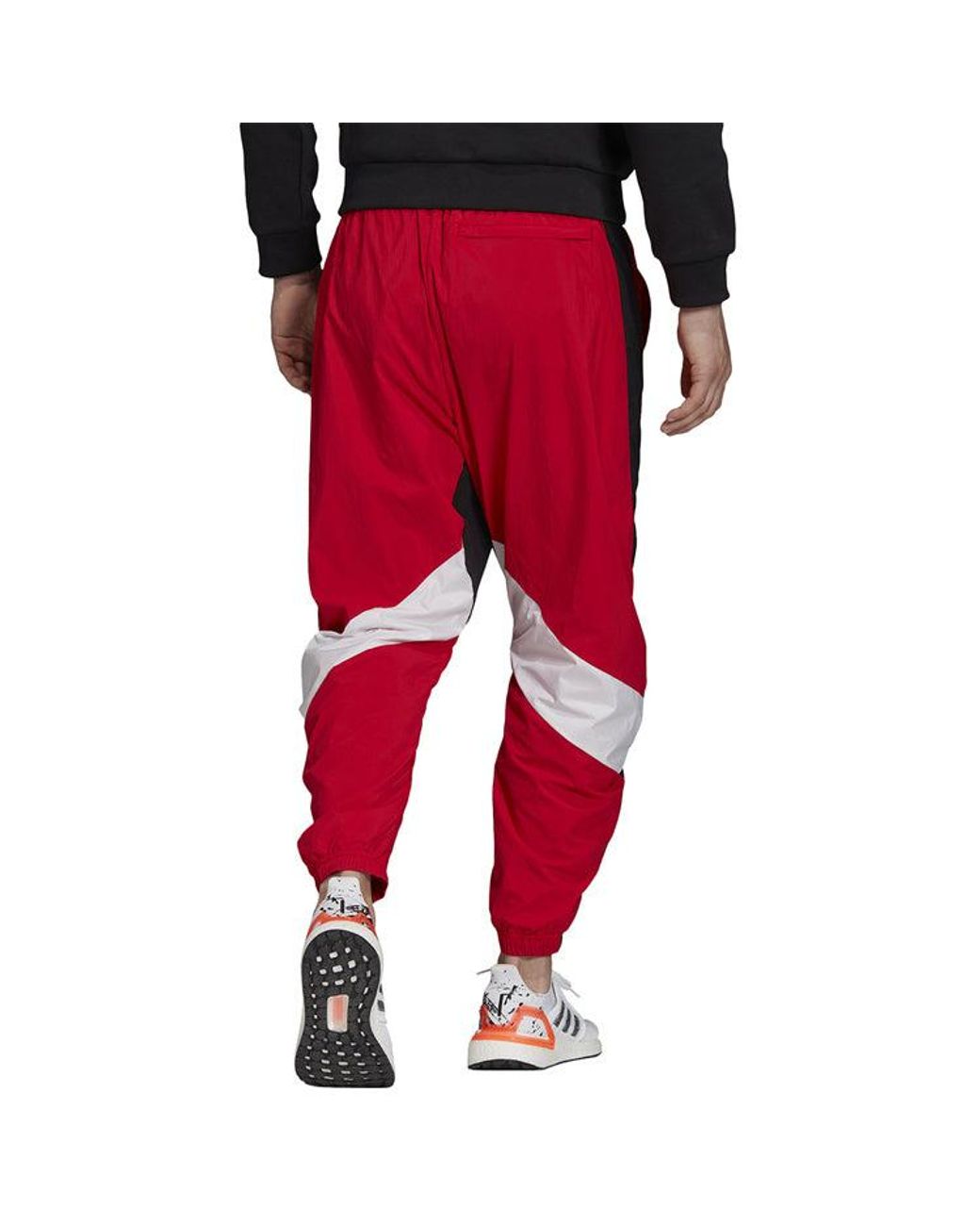 adidas M O Shape Pant Splicing Sports Bundle Feet Pants in Red for Men ...