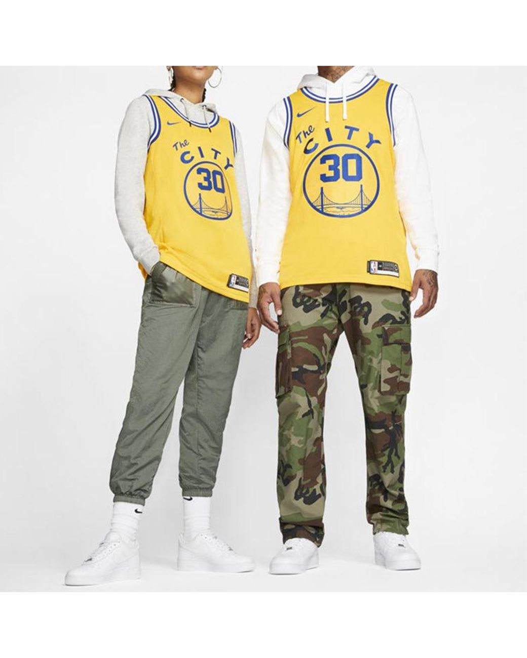 Nike Nba Golden State Warriors Hardwood Classics Curry Swingman Home ...
