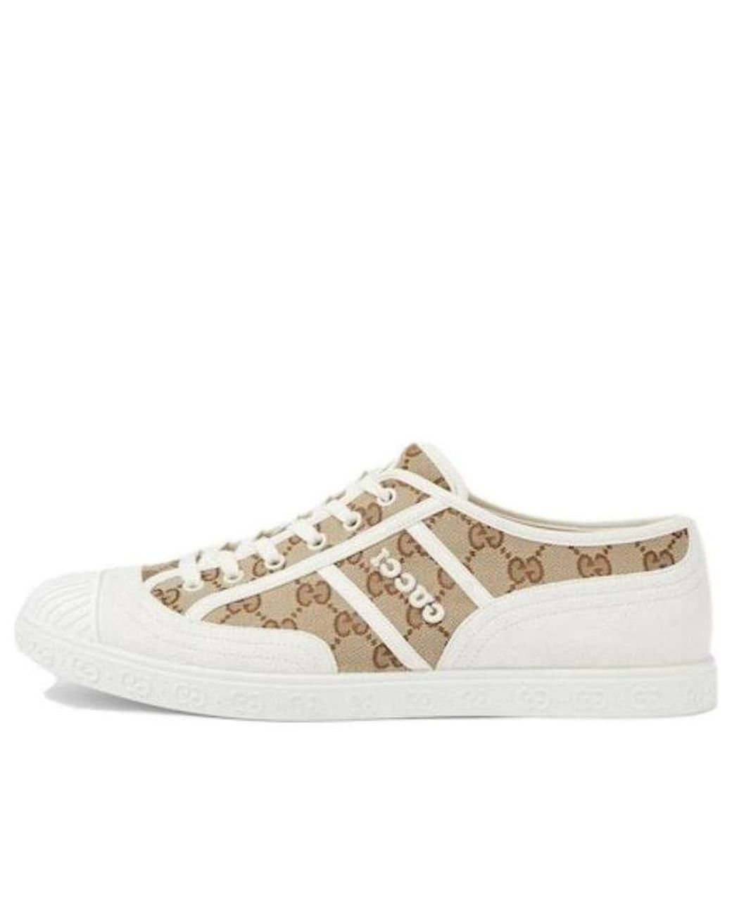Gucci gg Canvas Trainer in Natural for Men | Lyst