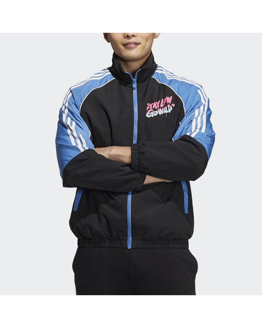 adidas Neo M Radio W Wb Casual Sports Stand Collar Jacket in Blue for ...