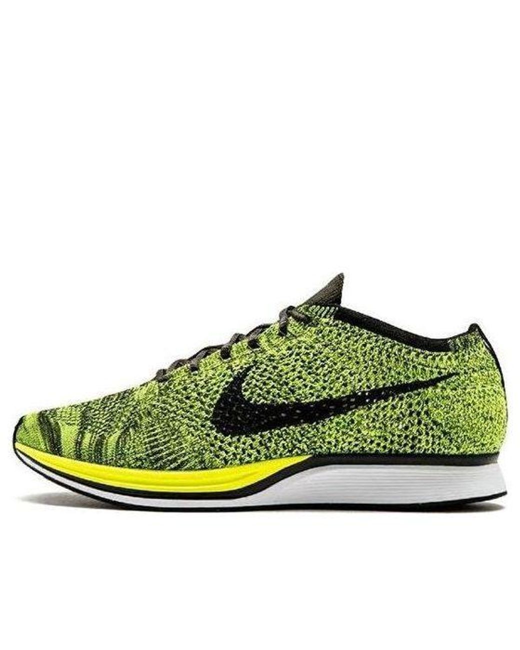 Nike Flyknit Racer 'Volt' in Green for Men | Lyst