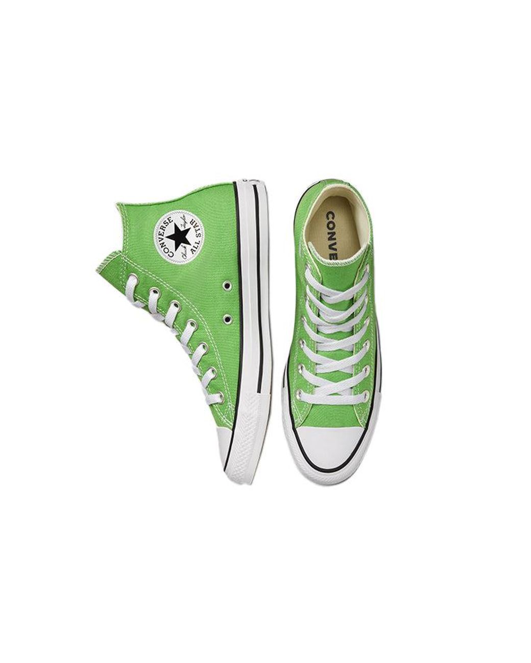 Converse Chuck Taylor All Star High-Top Canvas Shoes in Green | Lyst
