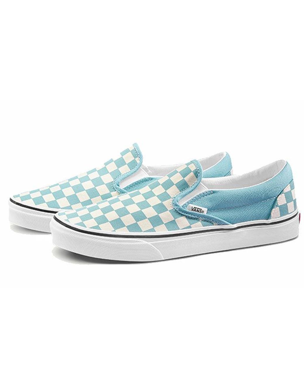 Vans Classic Slip-On 'Aqua Haze Checkerboard' in Blue for Men | Lyst