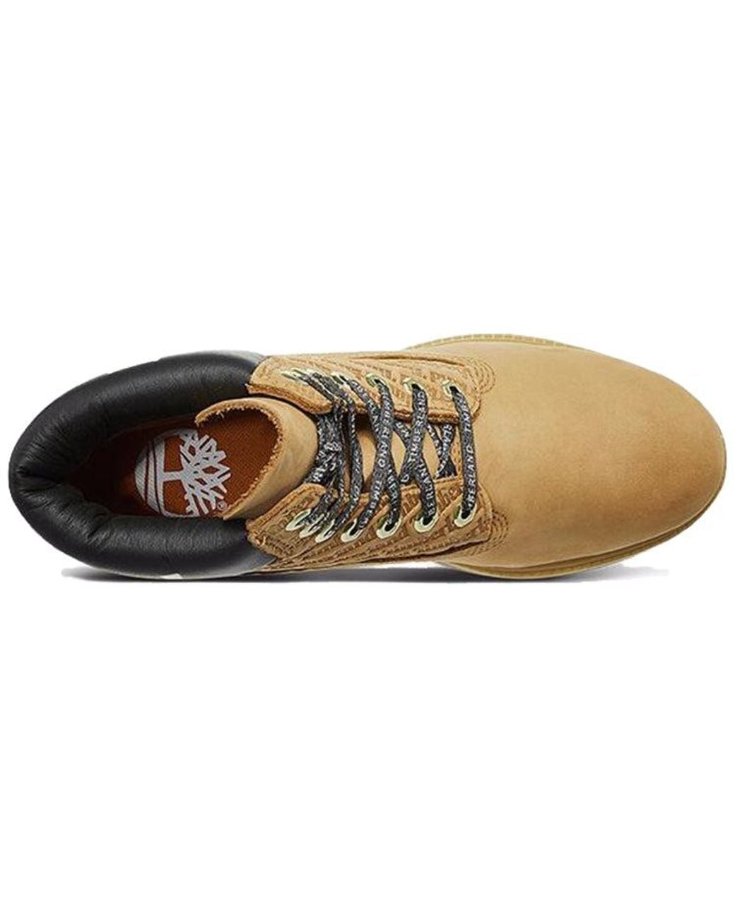 Timberland 6-Inch Premium Logo Wide-Fit Boots 'Wheat Nubuck' in Natural ...