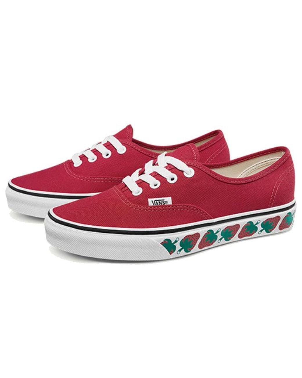 Vans Authentic 'Strawberry Tape' in Red for Men | Lyst
