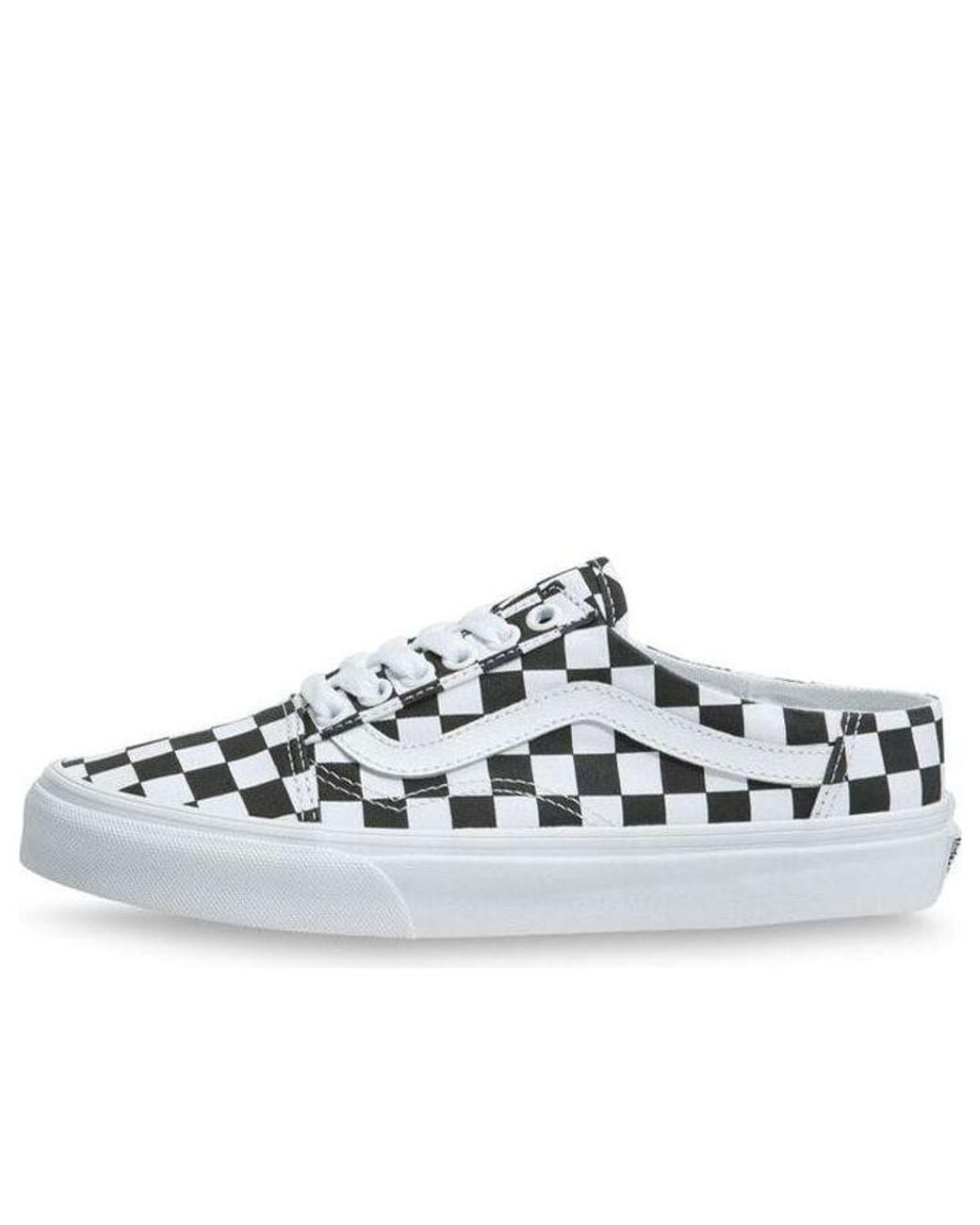 Vans Checkerboard Old Skool Mule Chessboard in White for Men | Lyst