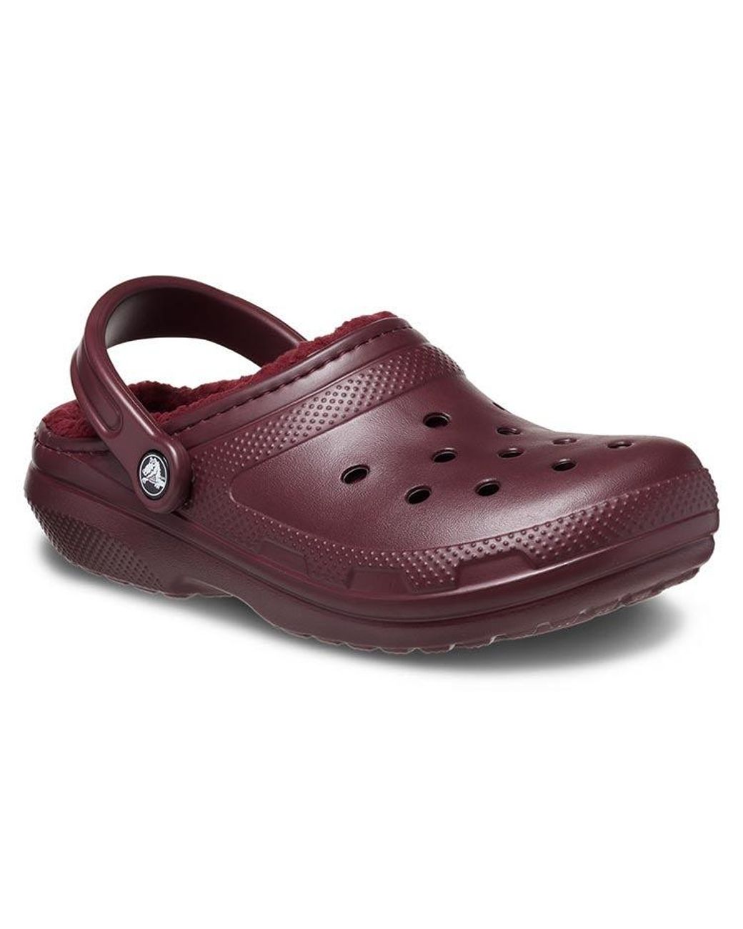 Crocs™ Classic Lined Clogs 'Dark Cherry' in Brown | Lyst