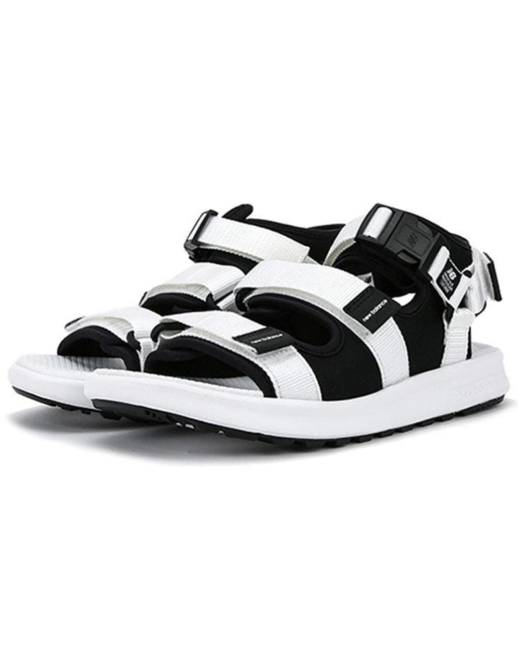New Balance Open Toe Flat Heel Sports Sandals in Blue | Lyst