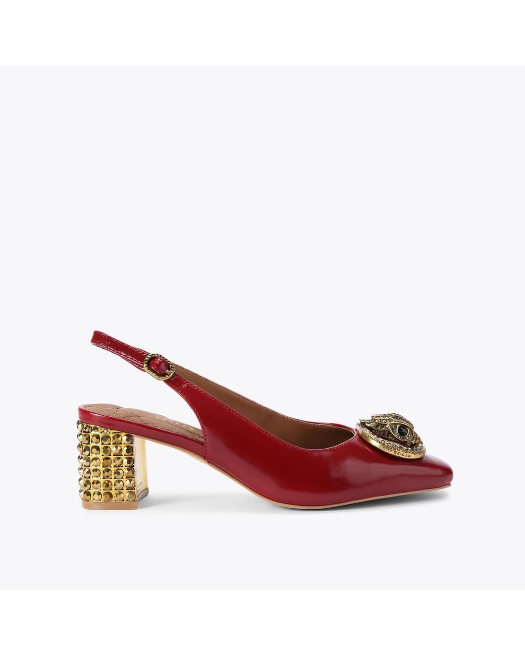 Kurt Geiger Kurt Geiger Heels Patent Chelsea Block in Red | Lyst UK