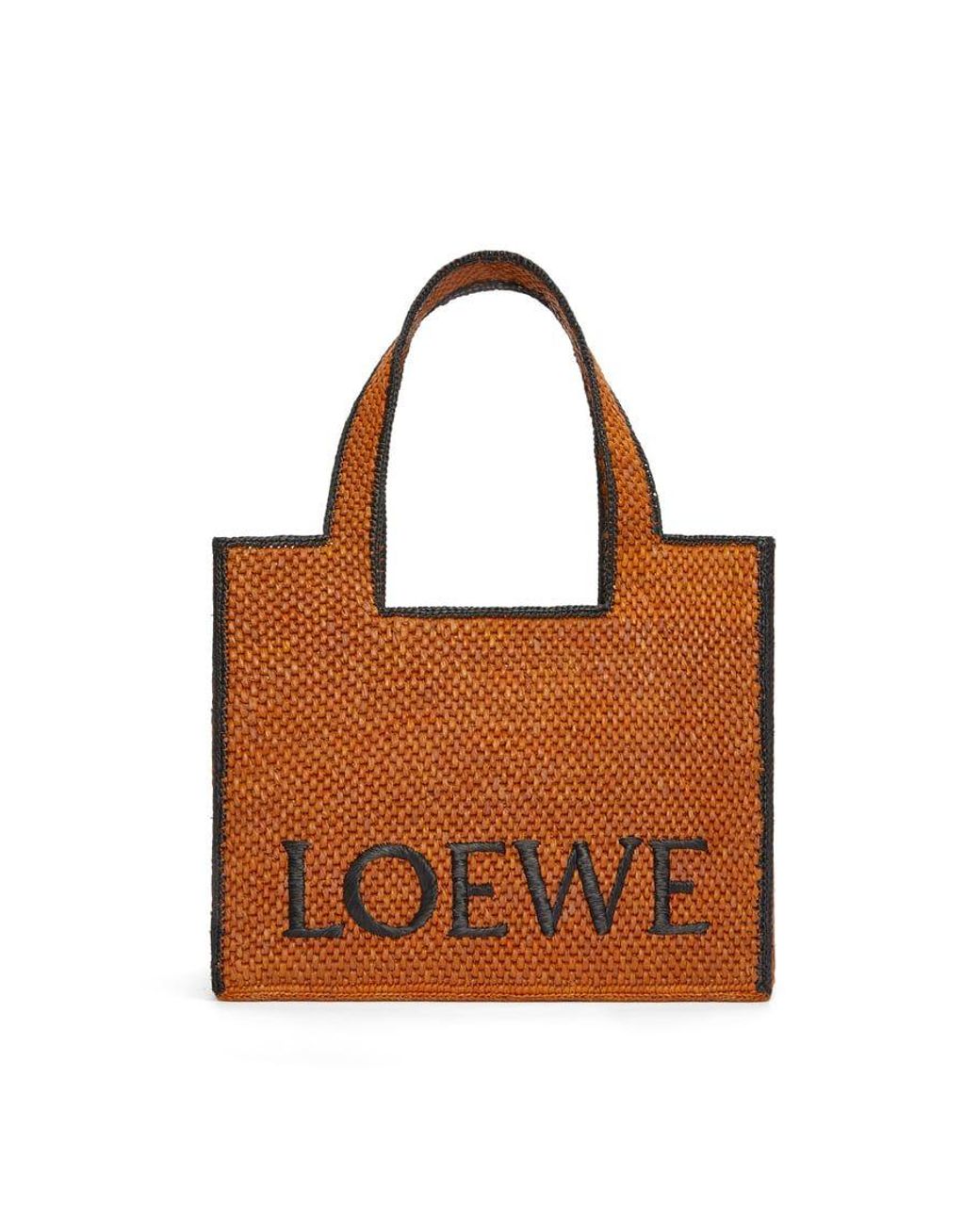 Loewe Large Iconic Font Tote Handbag in Brown | Lyst