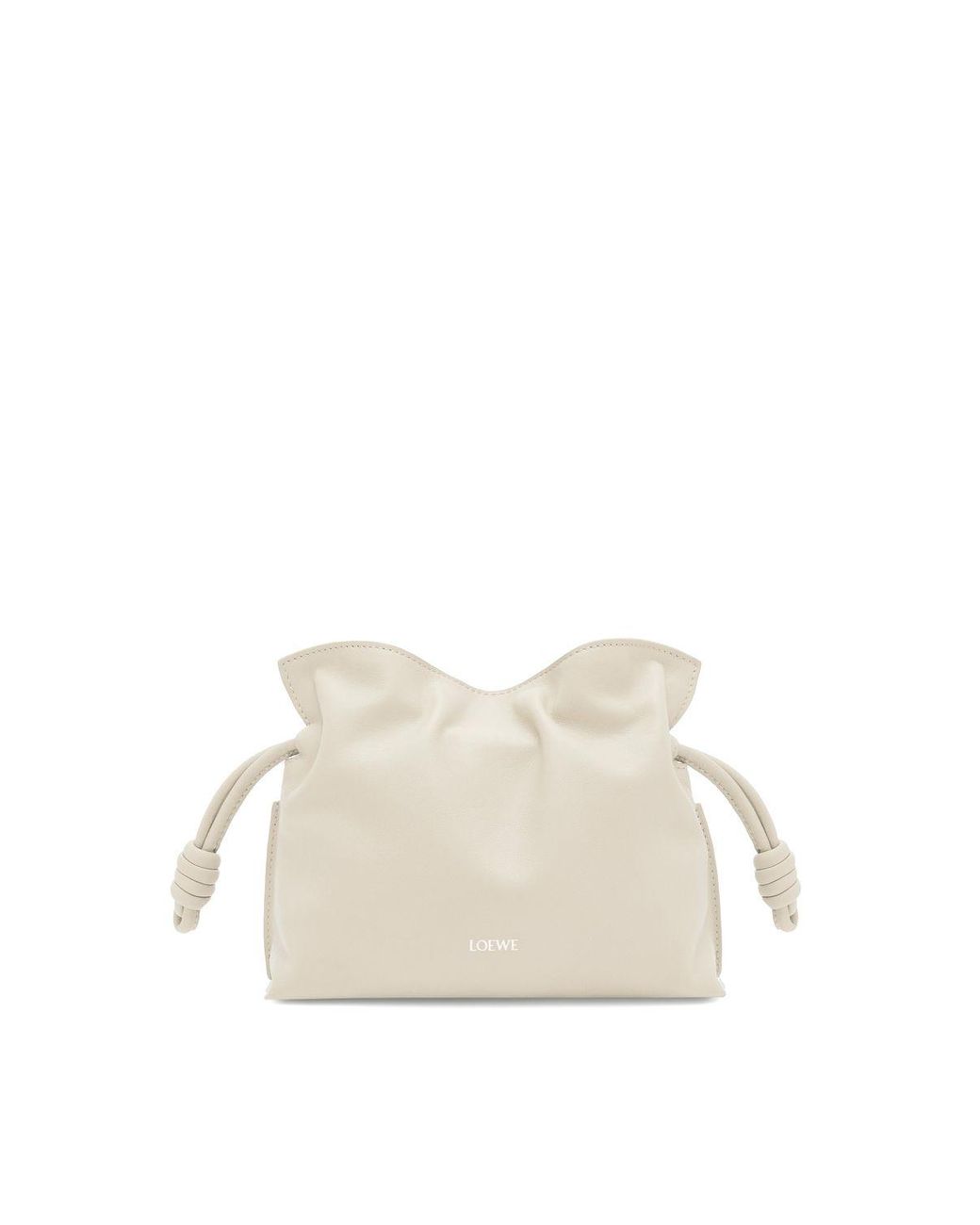 Loewe Mini Flamenco Clutch in White | Lyst