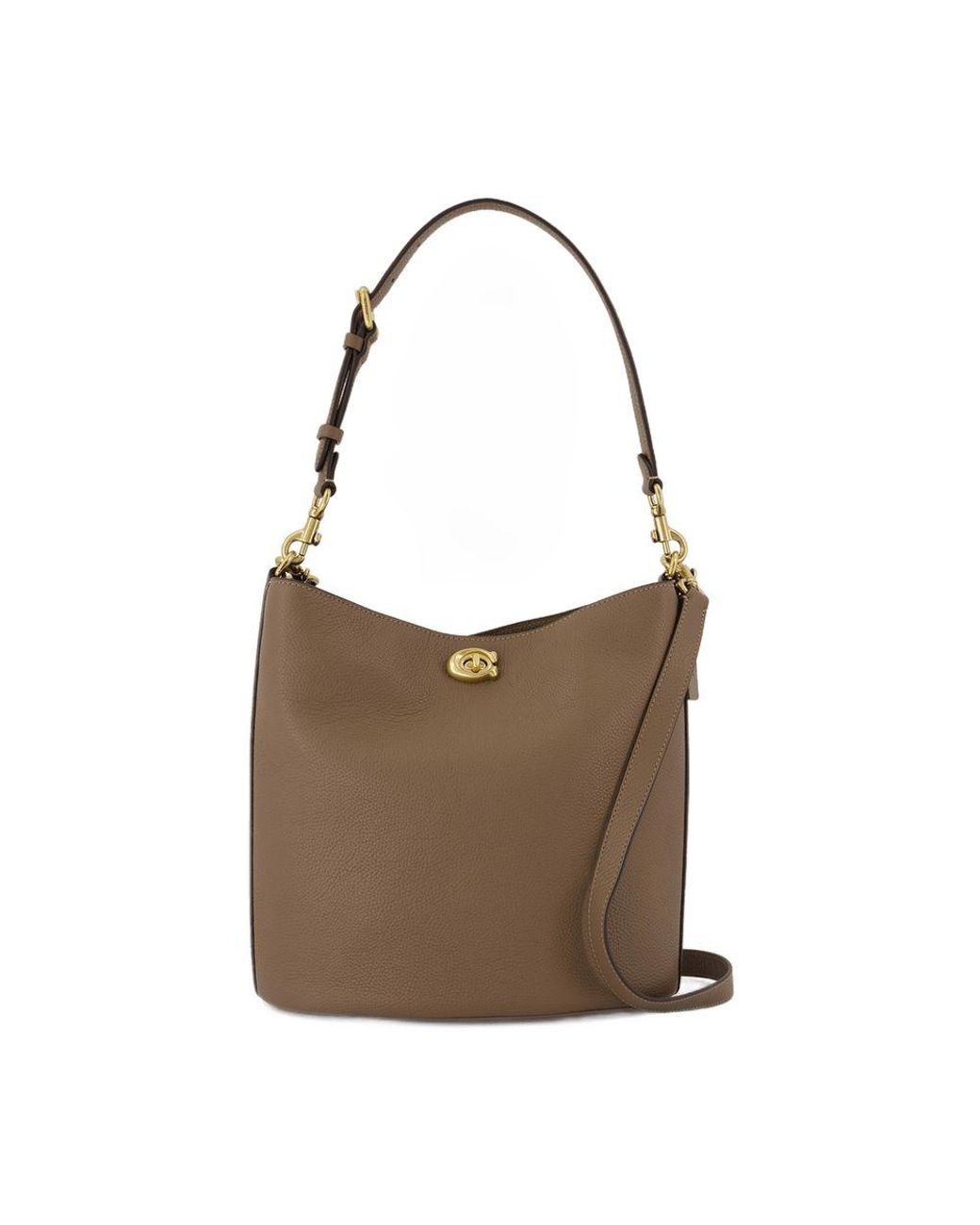 COACH Willow Soft Mini Shoulder Handbag in Brown | Lyst
