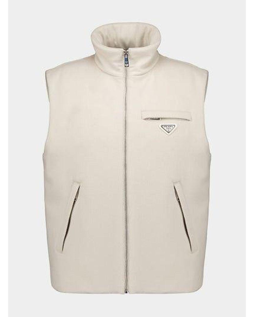 Prada Fall/Winter 2024 Stylish Gilet Vest in Natural for Men | Lyst