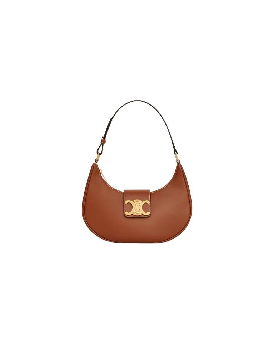 Celine Mini Smooth Calfskin Handbag With Magnetic Closure in Brown | Lyst
