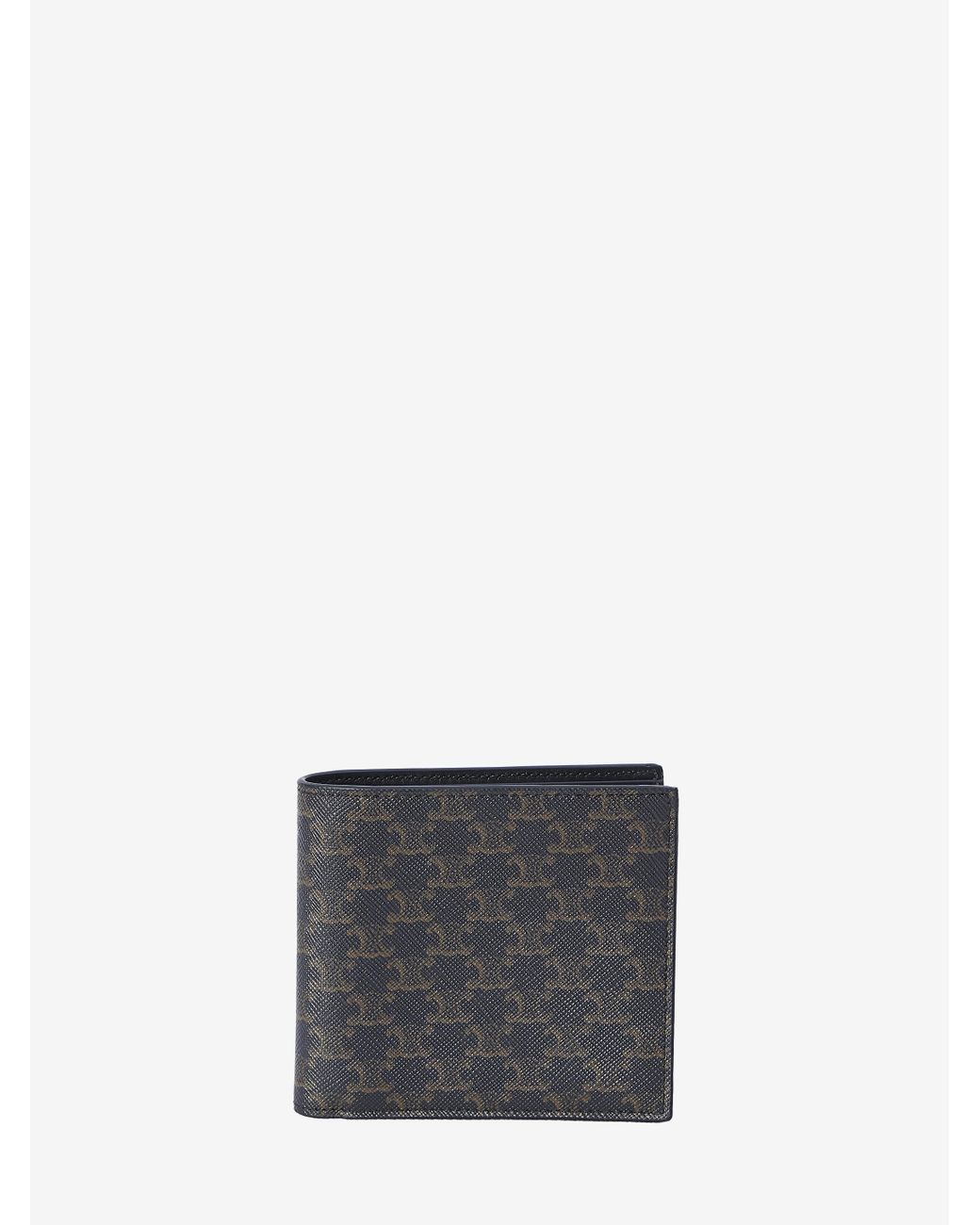 Celine Leather Bi-Fold Wallet in White for Men | Lyst
