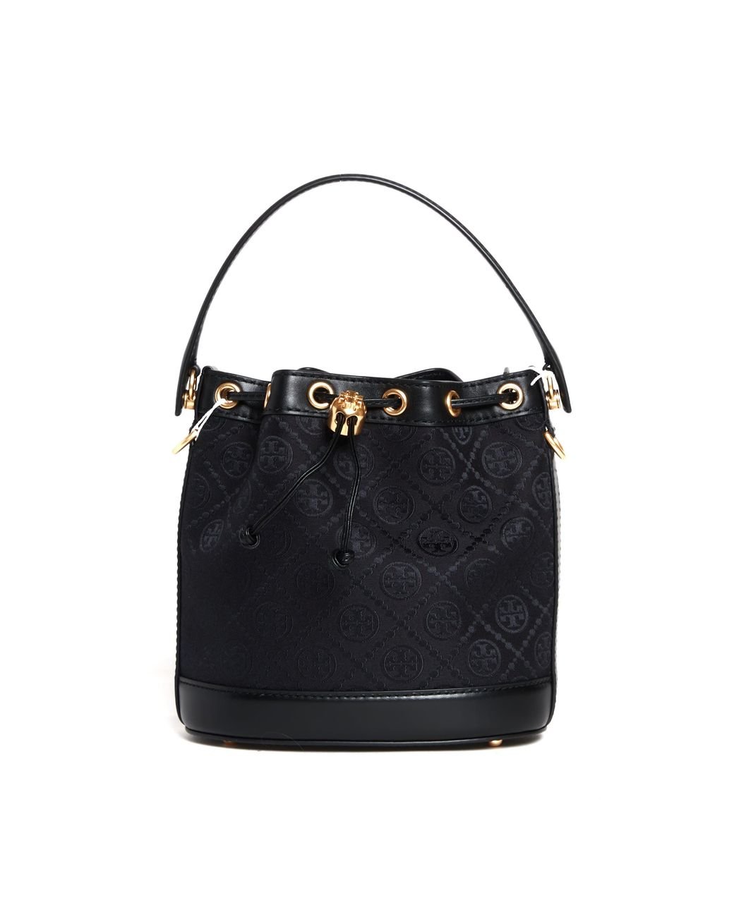 Tory Burch Bucket Handbag Soft Fabric Design in Black | Lyst