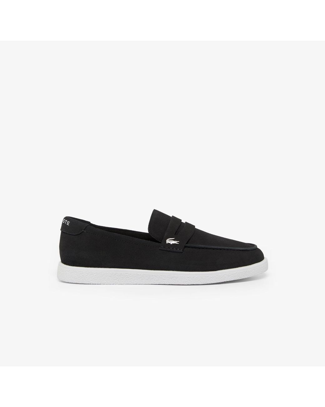 Lacoste Cochet Suede Loafers in Black for Men | Lyst