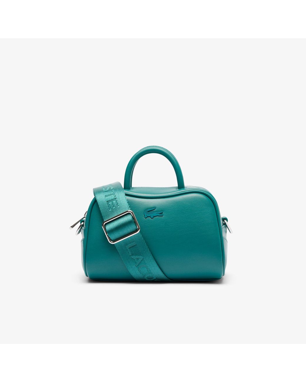 Lacoste Mini Lora Leather Bag in Green | Lyst