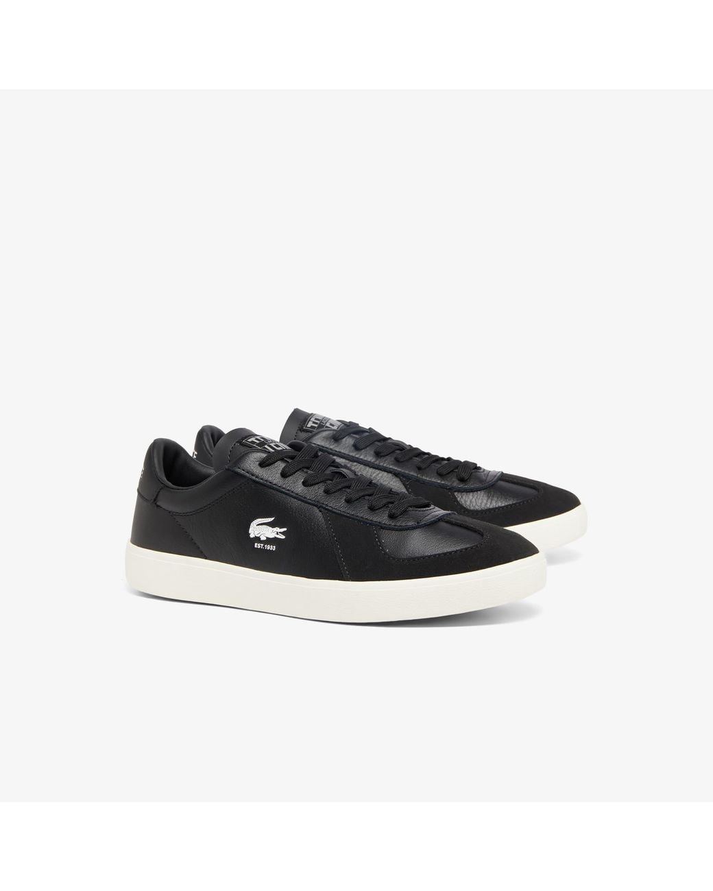Lacoste Baseshot Pro Leather Sneakers in Black for Men | Lyst