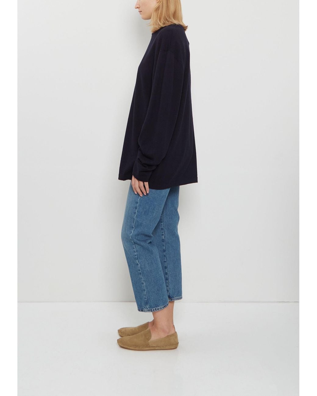 Extreme Cashmere N°452 Rock Cotton Cashmere Top in Blue | Lyst UK