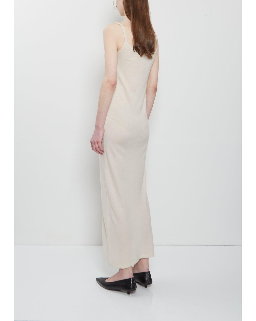 Frenckenberger Long Camisole Dress Mono in White | Lyst UK