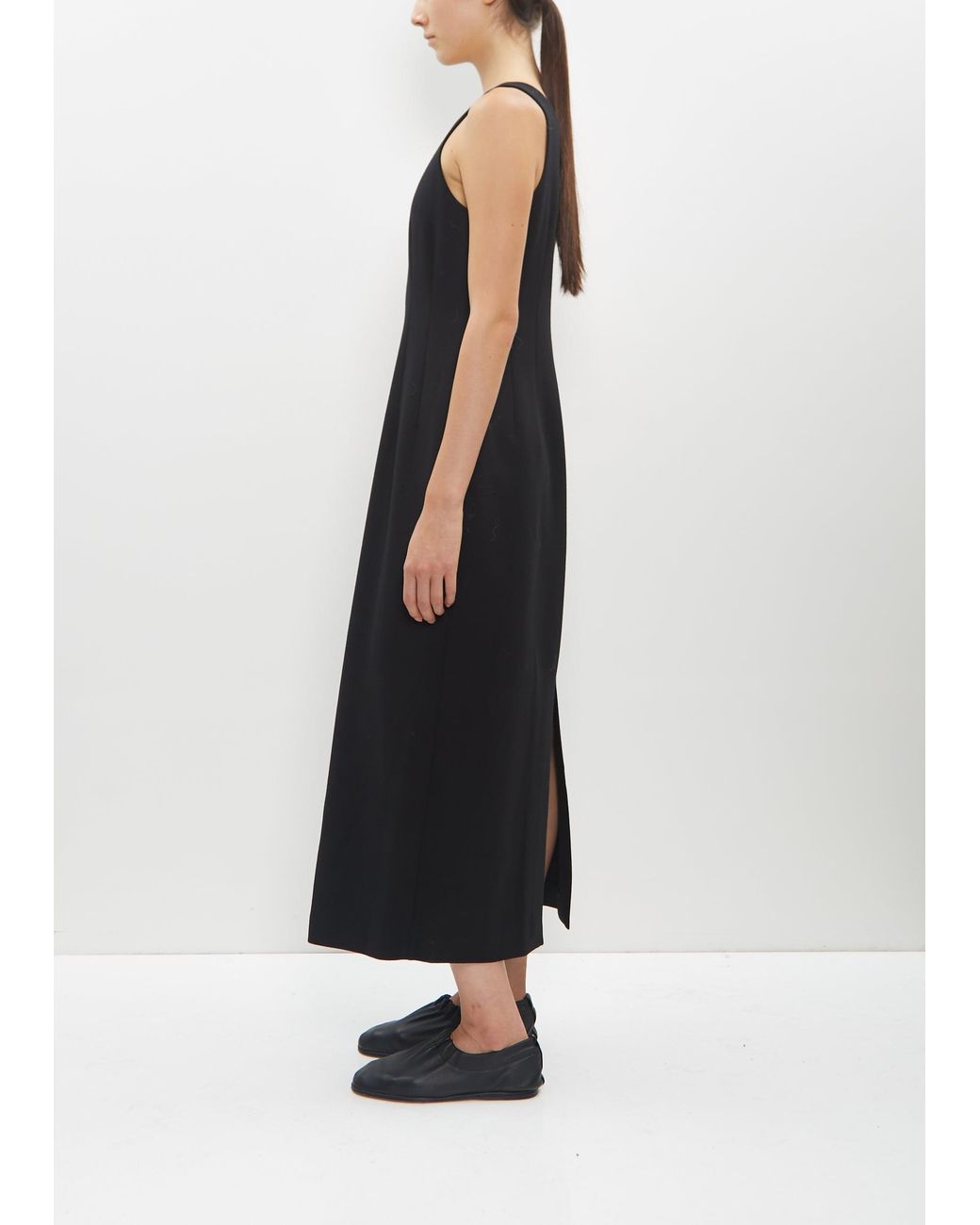 AURALEE Tense Wool Double Cloth Dress in Black | Lyst AURALEE Tense Wool Double Cloth Dress in Black | Lyst