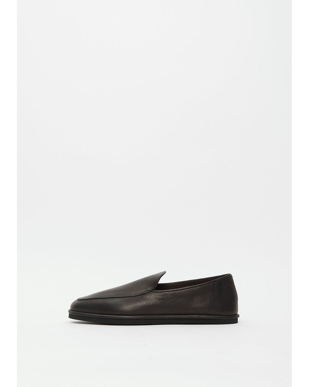 AURALEE Leather Soft Loafers in White | Lyst