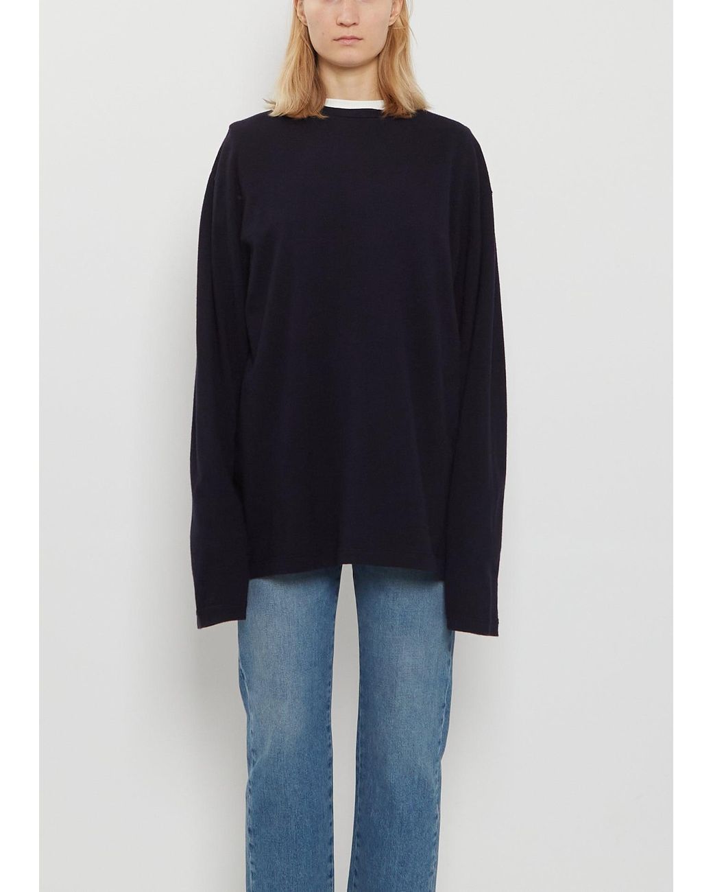 Extreme Cashmere N°452 Rock Cotton Cashmere Top in Blue | Lyst UK