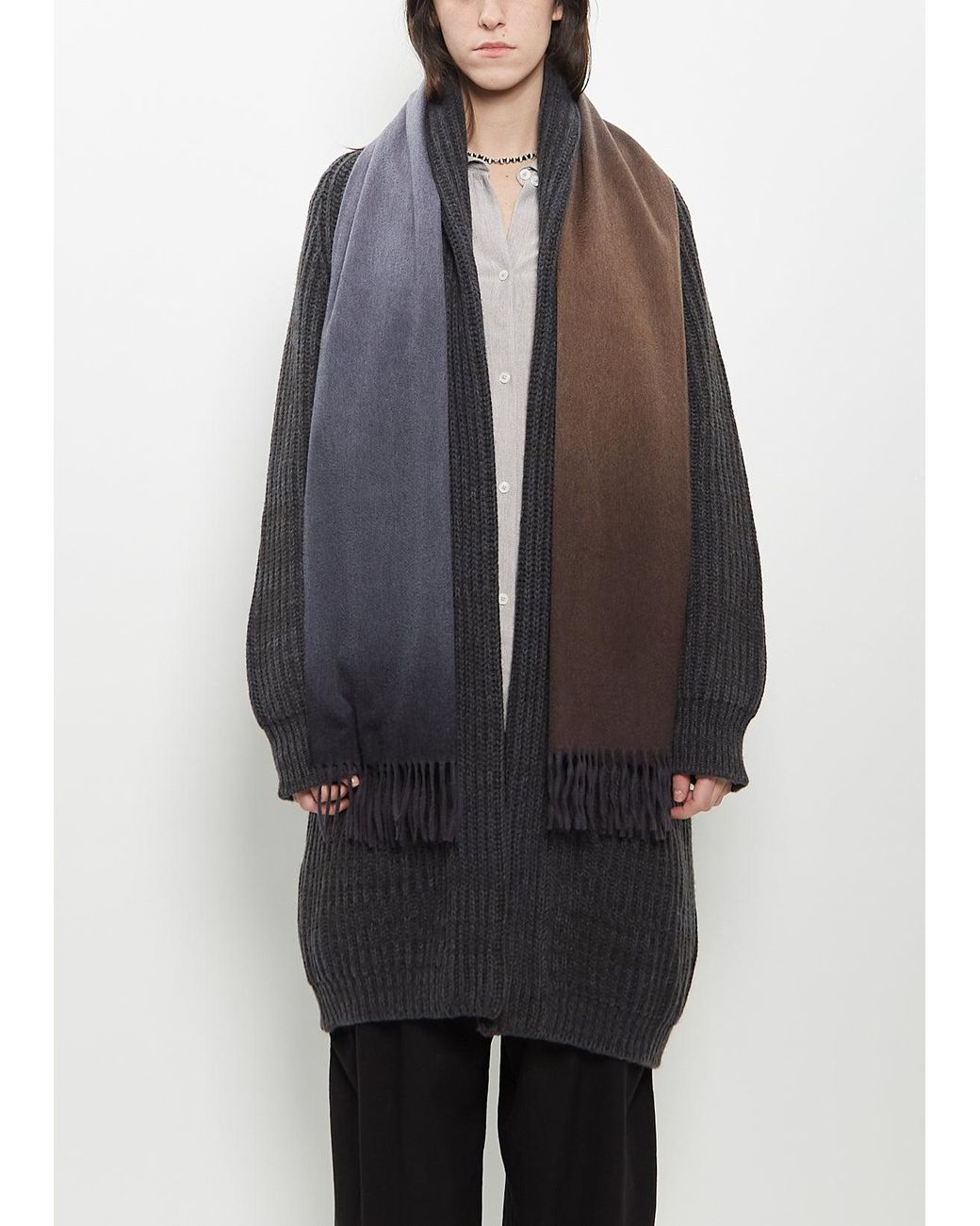 Begg x Co Cashmere Ombre Nuance Scarf in Blue | Lyst