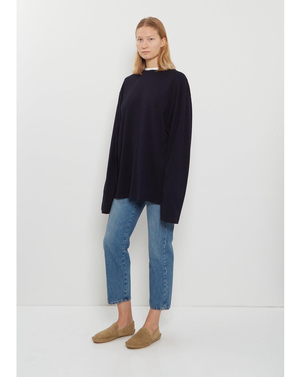 Extreme Cashmere N°452 Rock Cotton Cashmere Top in Blue | Lyst UK