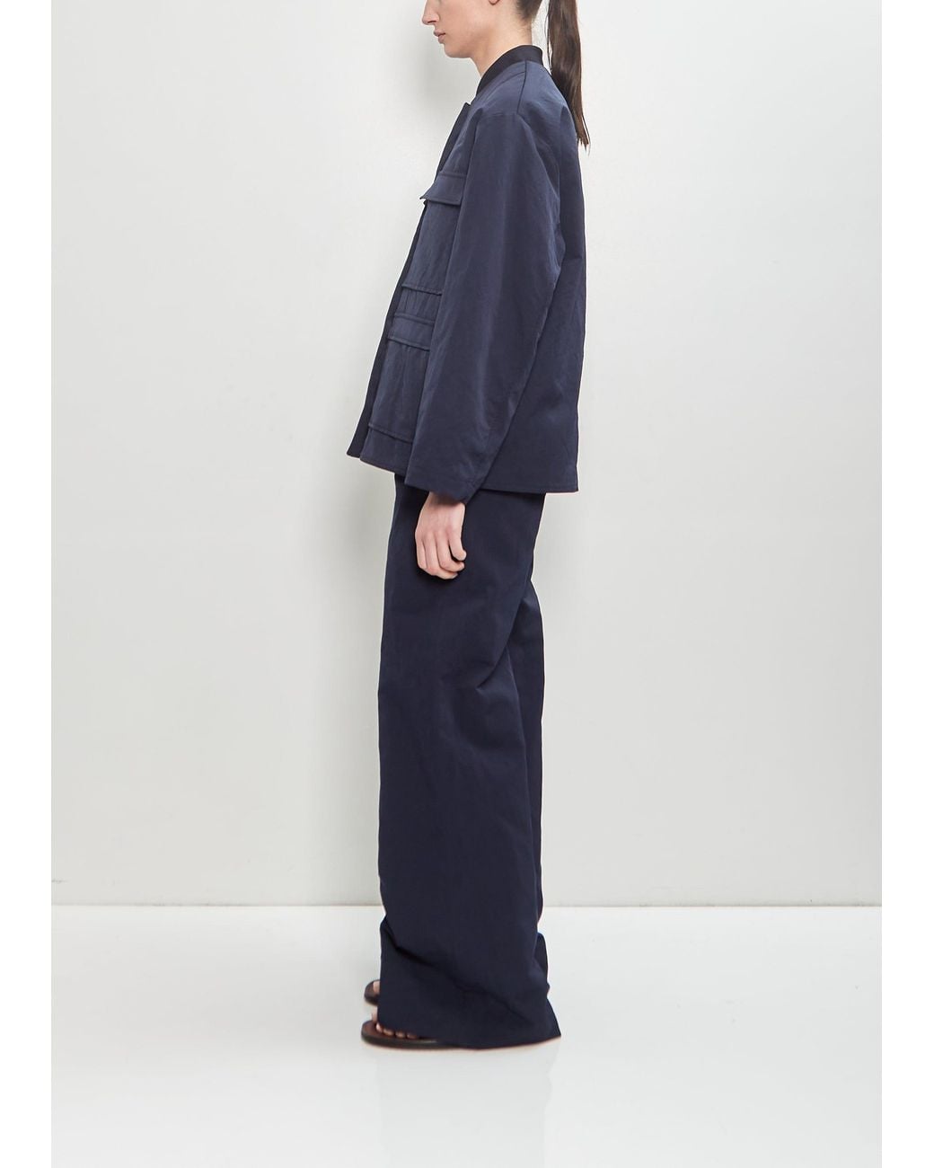 Ter Et Bantine Linen Blend Work Jacket in Blue | Lyst