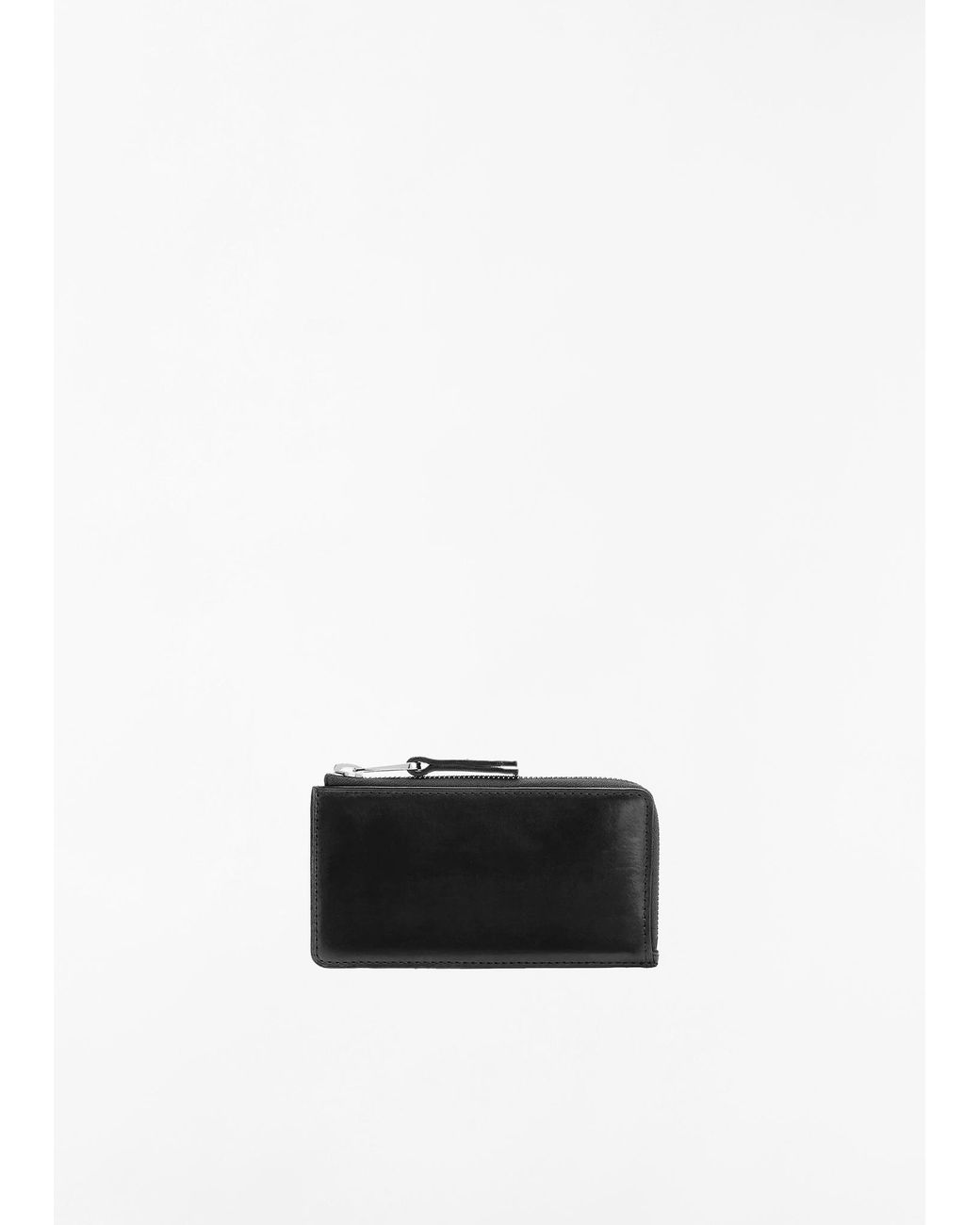 Lemaire Patina Zip Coin Card Holder in White | Lyst