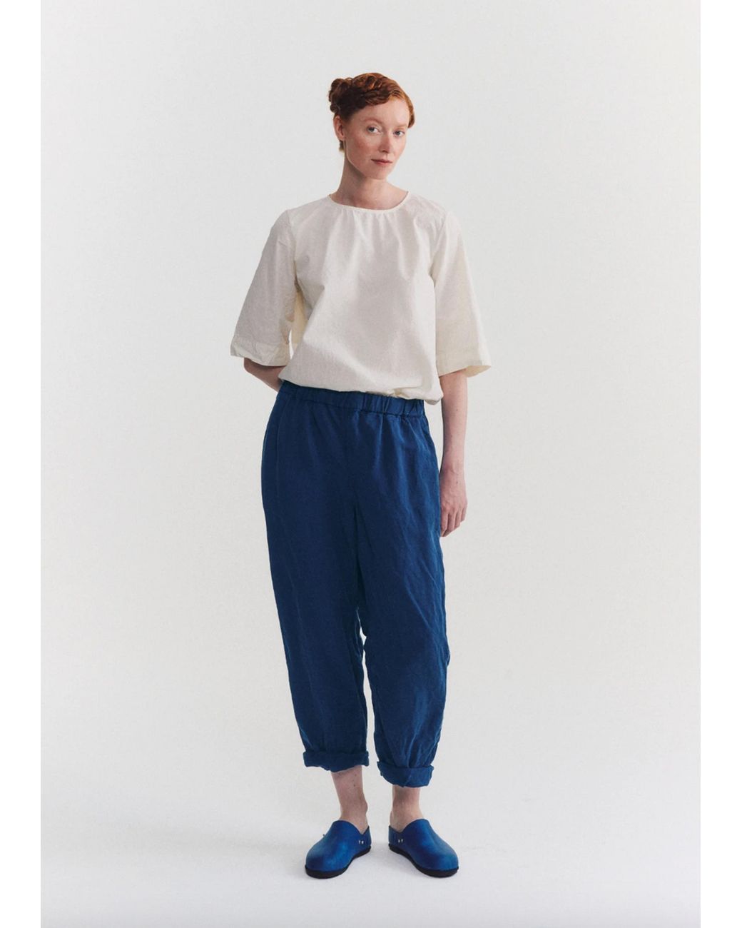 Casey Casey Fabi Linen Pant in Blue | Lyst