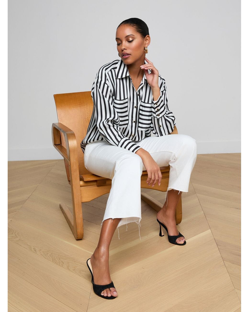 L'Agence Eliora Shirt | Lyst