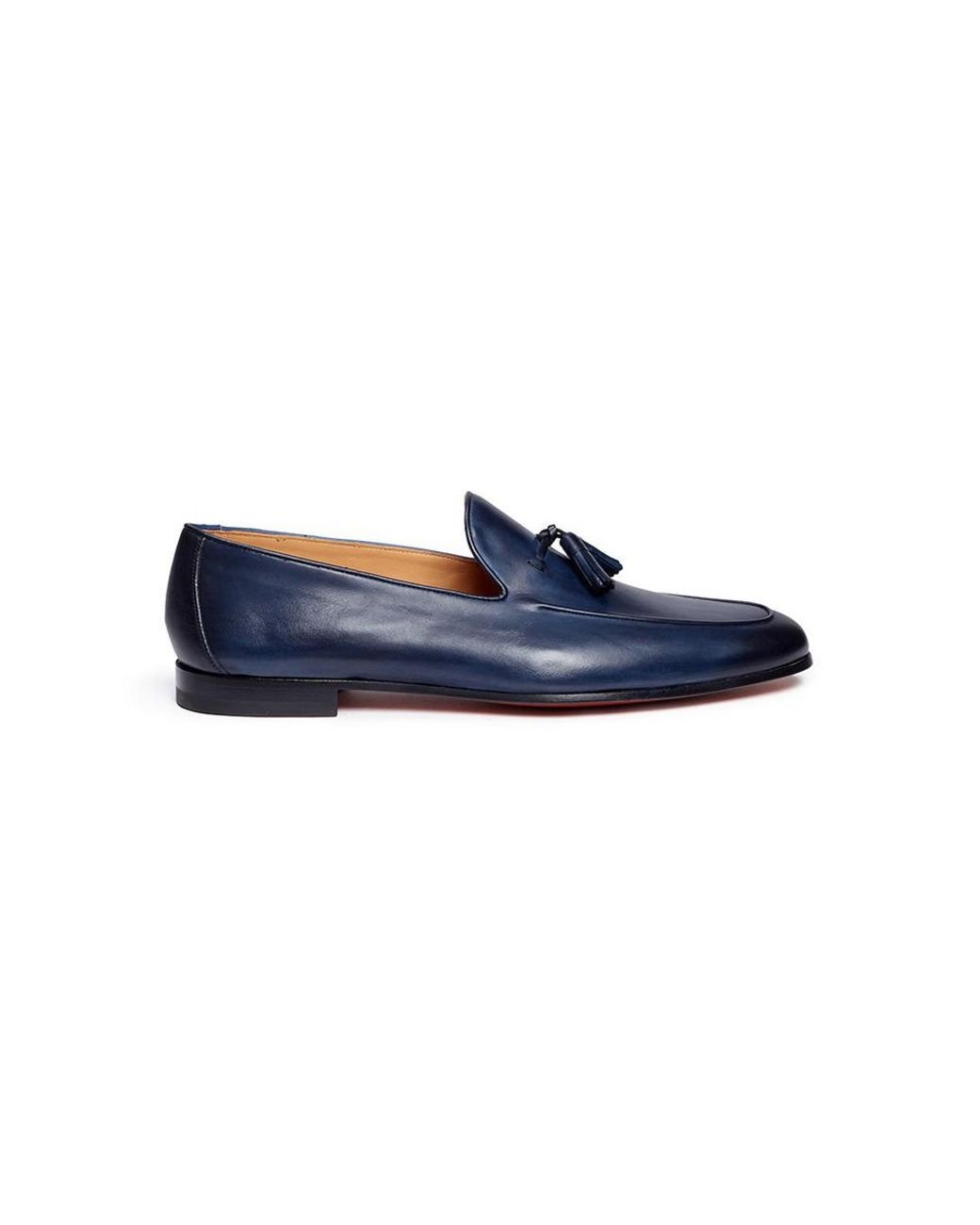 Magnanni Tassel Leather Loafers in Blue for Men | Lyst