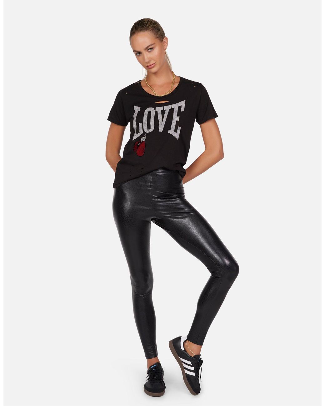 Lauren Moshi Myra Vintage Boxing Love in Black | Lyst