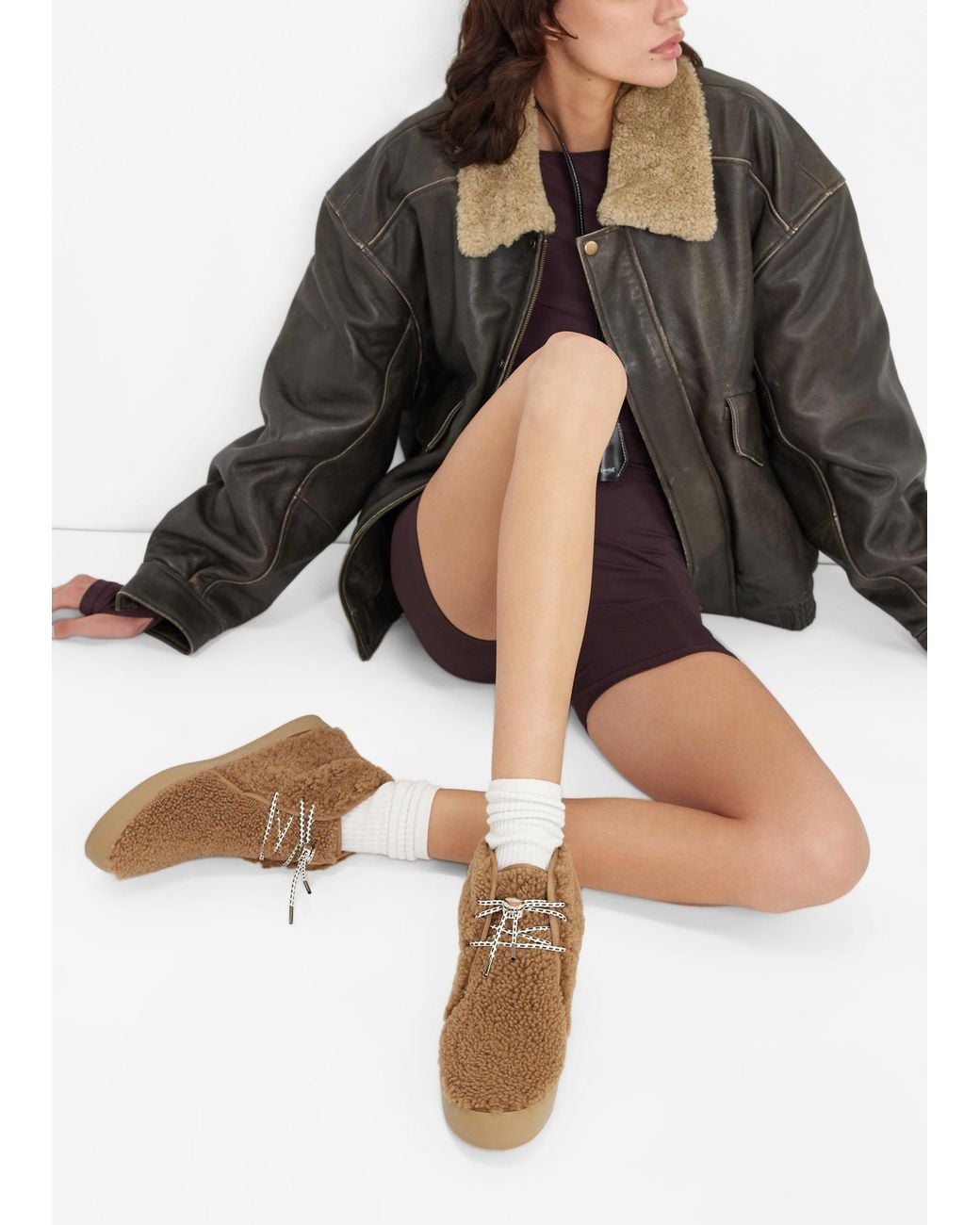 Le Monde Beryl Desert Shearling Boots in Brown | Lyst