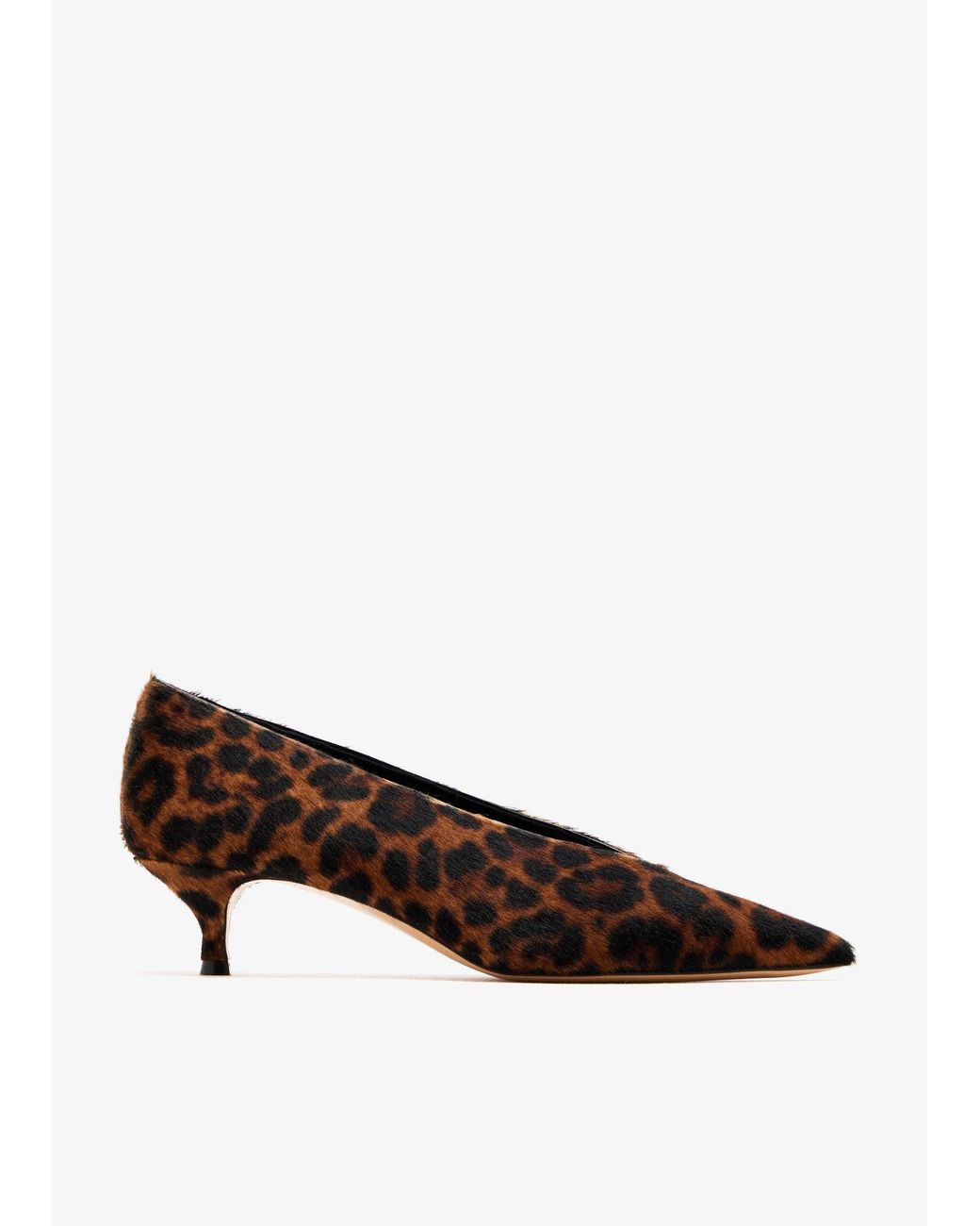 Le Monde Beryl Babouche Kitten Pumps in Brown | Lyst