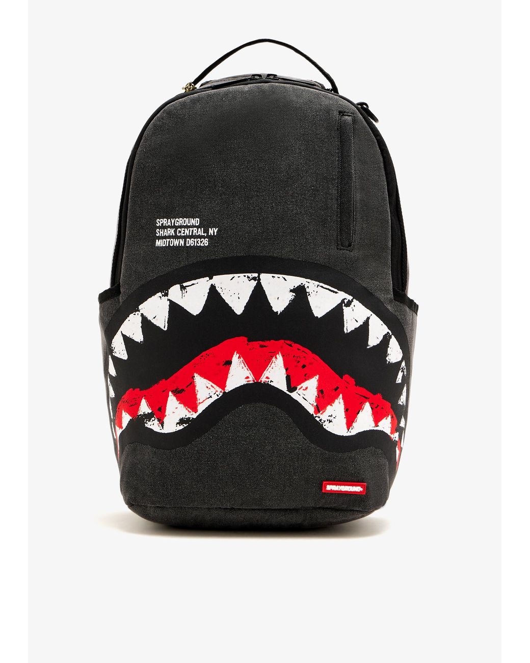 Sprayground Shark Central Painted Dlxs Backpack in Black for Men | Lyst