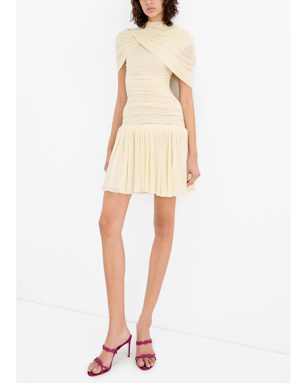 Rene Caovilla Braid Mules in Pink | Lyst