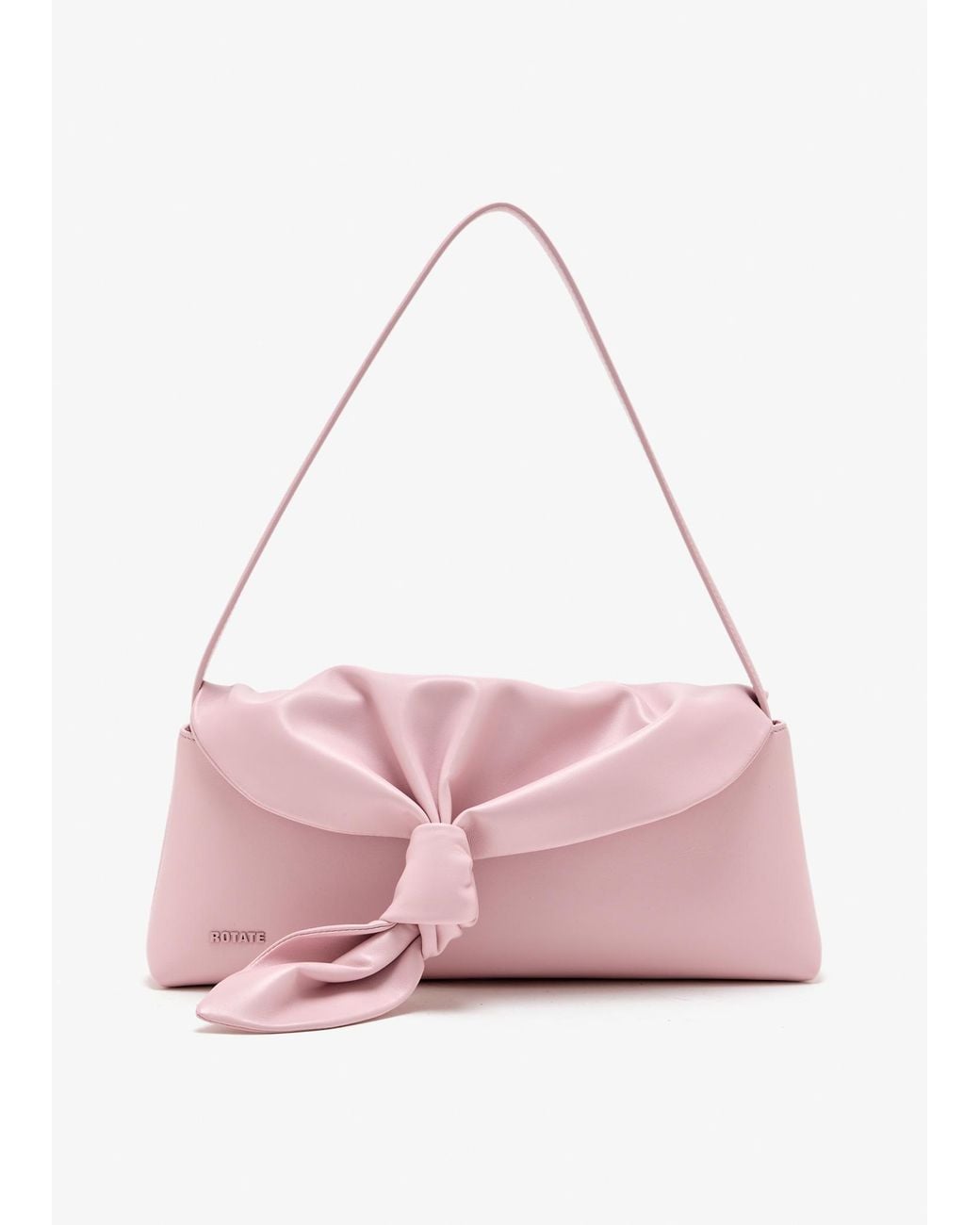 ROTATE BIRGER CHRISTENSEN Leather Knot Scarf Bag in Pink | Lyst