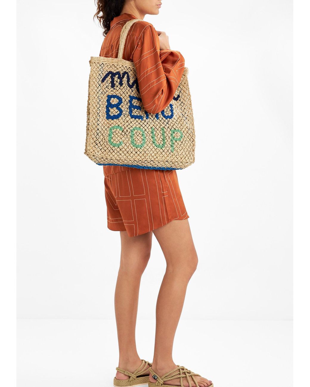 The Jacksons Merci Beau Coup Tote Bag in Natural | Lyst