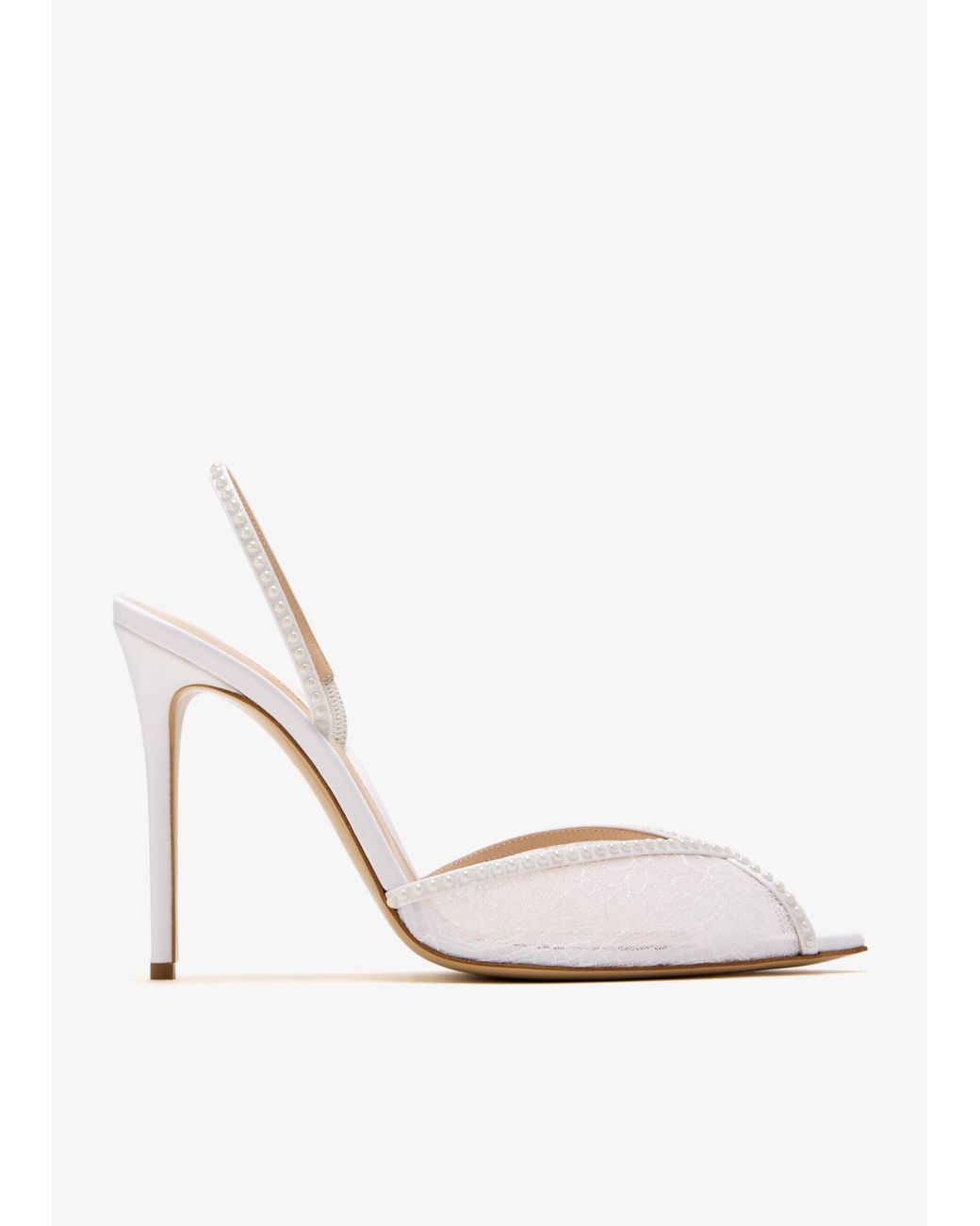 Andrea Wazen Katy 105 Slingback Pumps in White | Lyst
