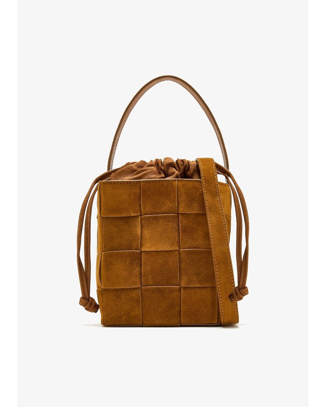 Loeffler Randall Laith Woven Bucket Bag in Brown | Lyst