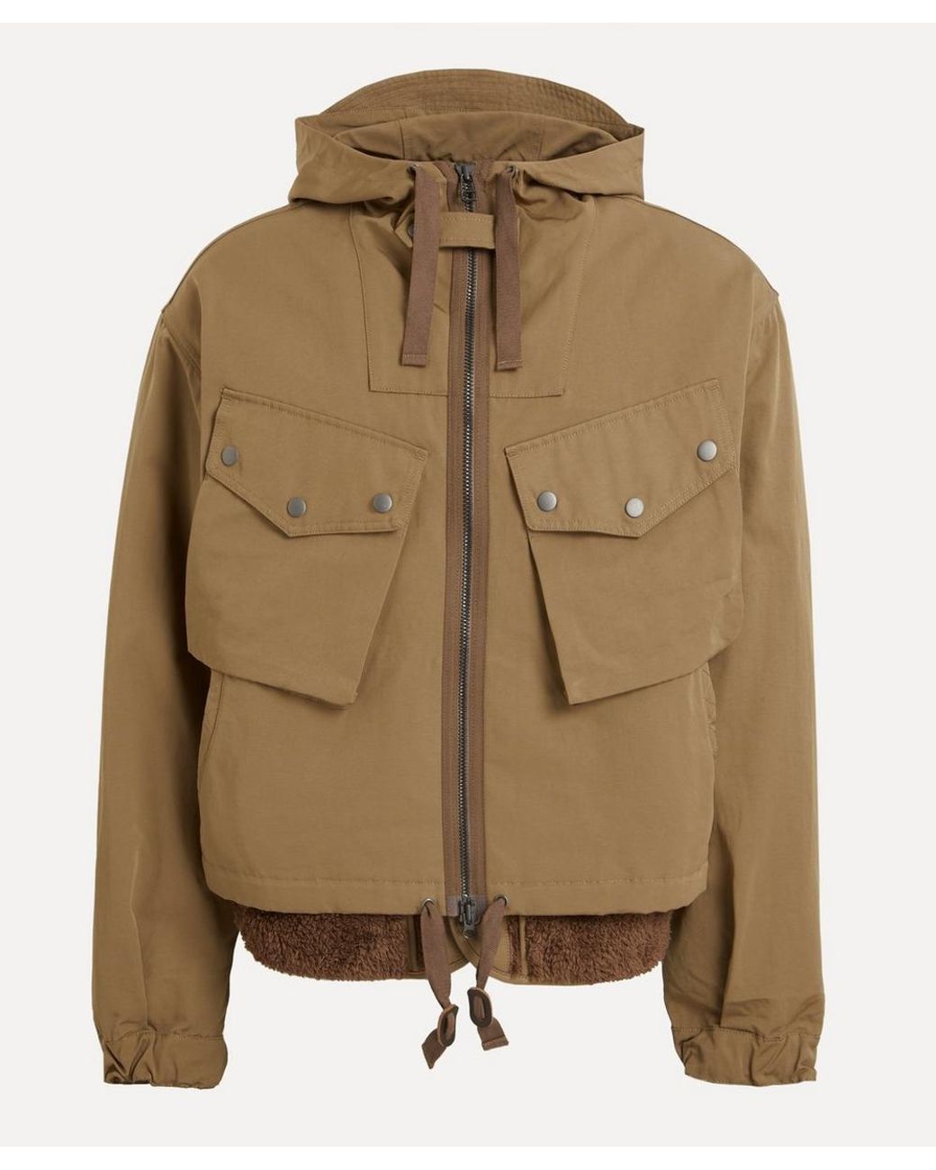 FRIZMWORKS Hooded Two-In-One Smock Parka in Brown for Men | Lyst