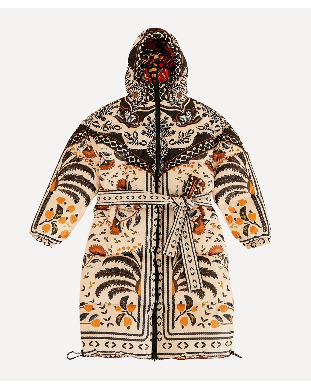 FARM Rio Women's Sand Palms Paradise Reversible Puffer Jacket in Brown ...